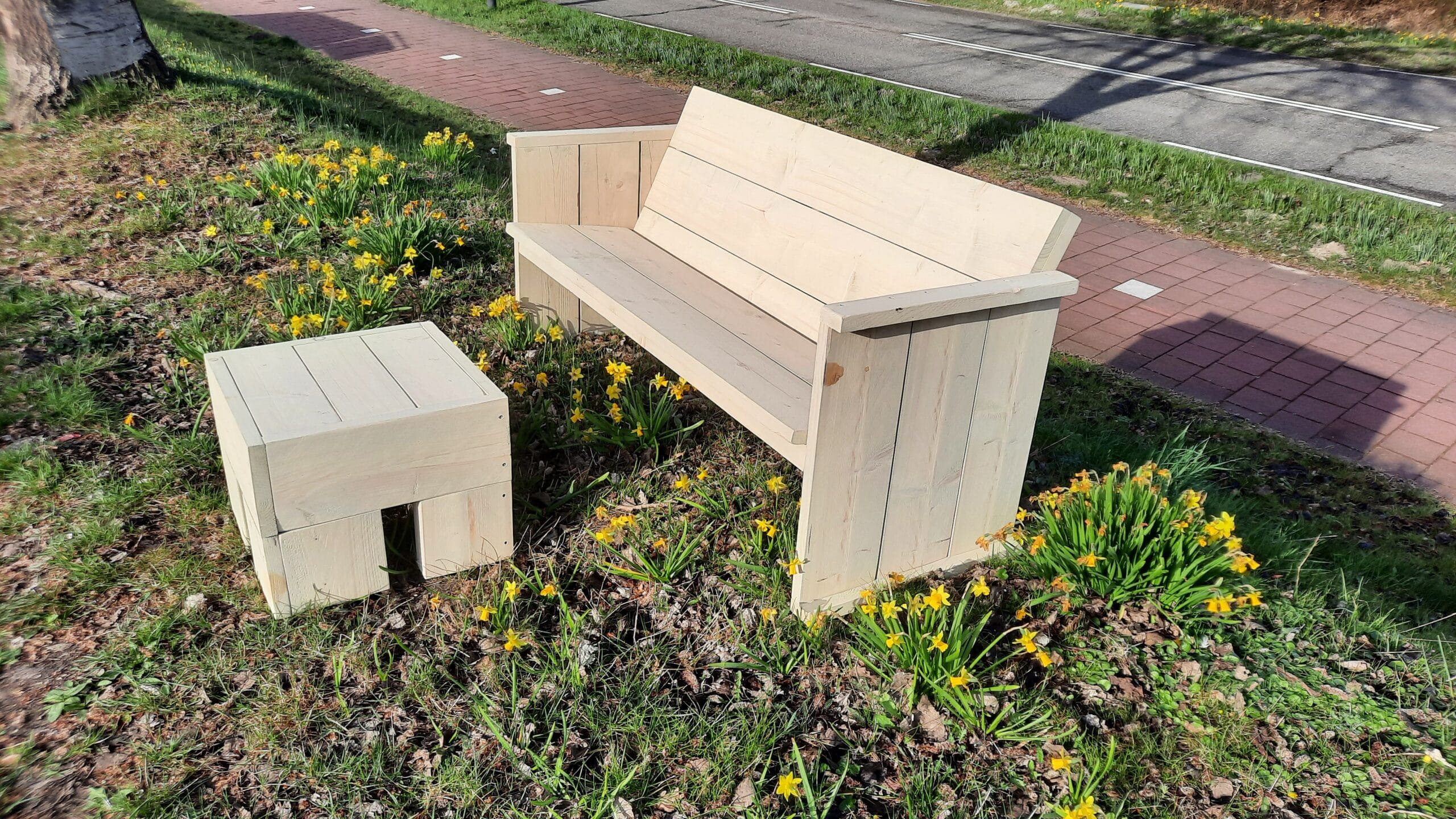 Strandbankje van Steigerhout - Enjoy Steigerhout